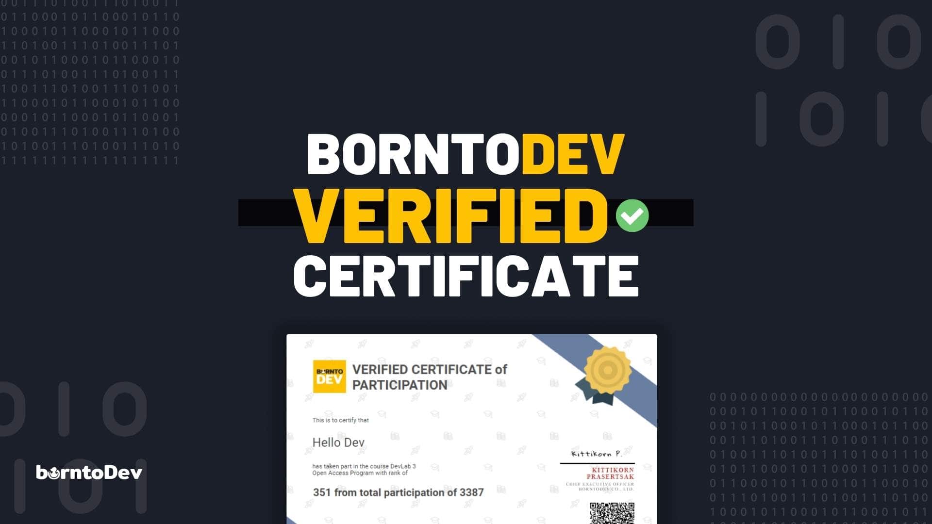 BorntoDev Online Certificate