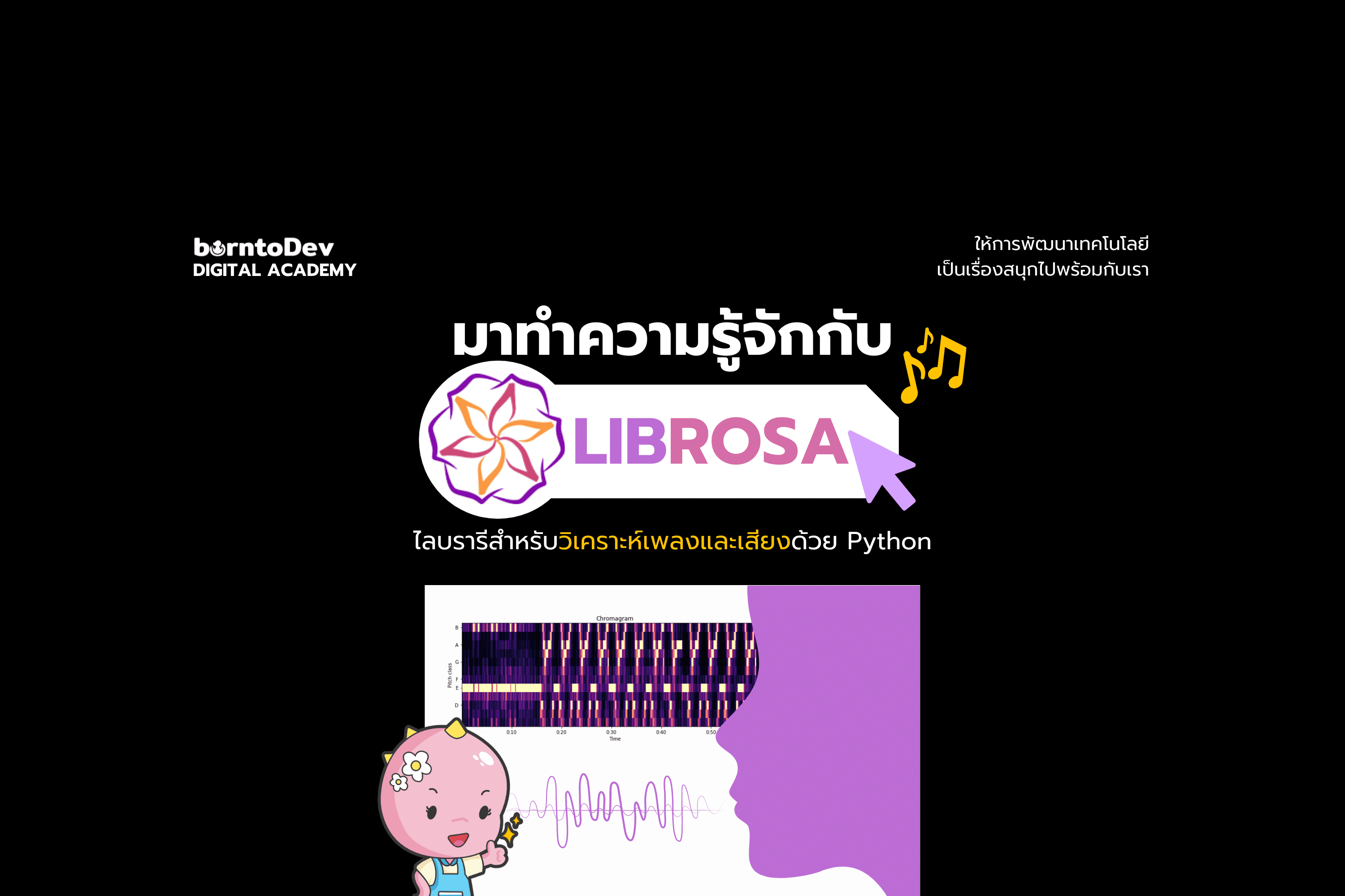 มาทำความรู้จักกับ Librosa – BorntoDev เริ่มต้นเรียน เขียนโปรแกรม ขั้นเทพ