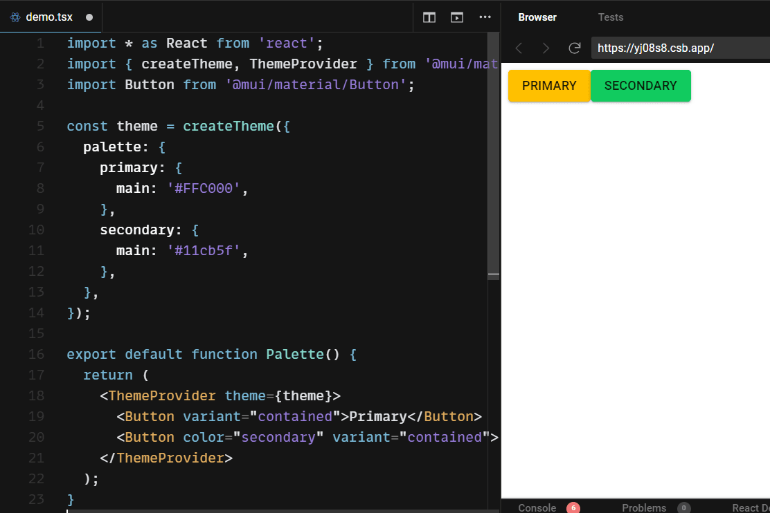 ทำ Palette สีให้กับหน้าเว็บ React ด้วย MUI – BorntoDev เริ่มต้นเรียน ... ทำ Palette สีให้กับหน้าเว็บ React ด้วย MUI – BorntoDev เริ่มต้นเรียน ...
