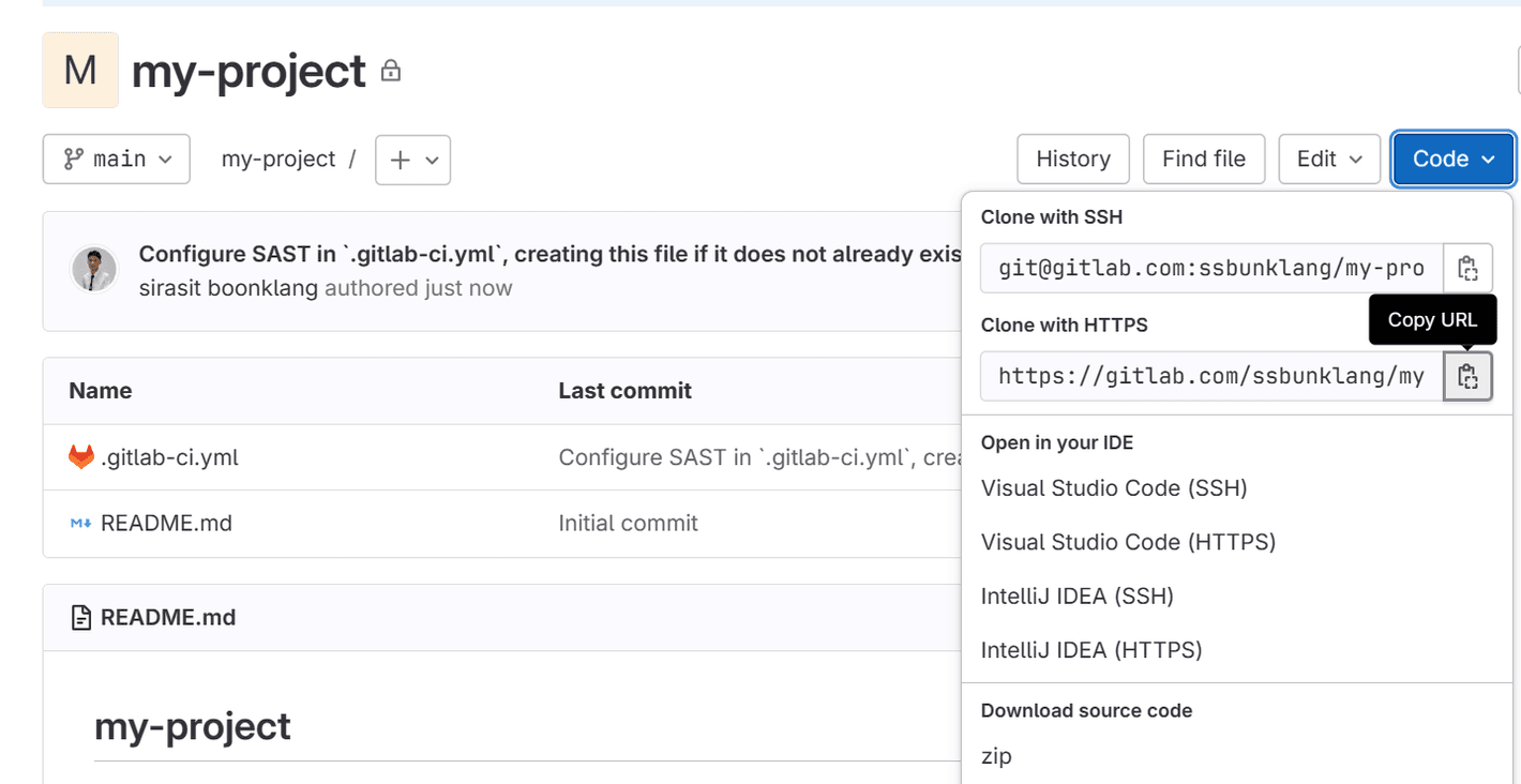 มือใหม่หัดใช้ GitLab แบบไว ๆ – BorntoDev เริ่มต้นเรียน เขียนโปรแกรม ขั้นเทพ