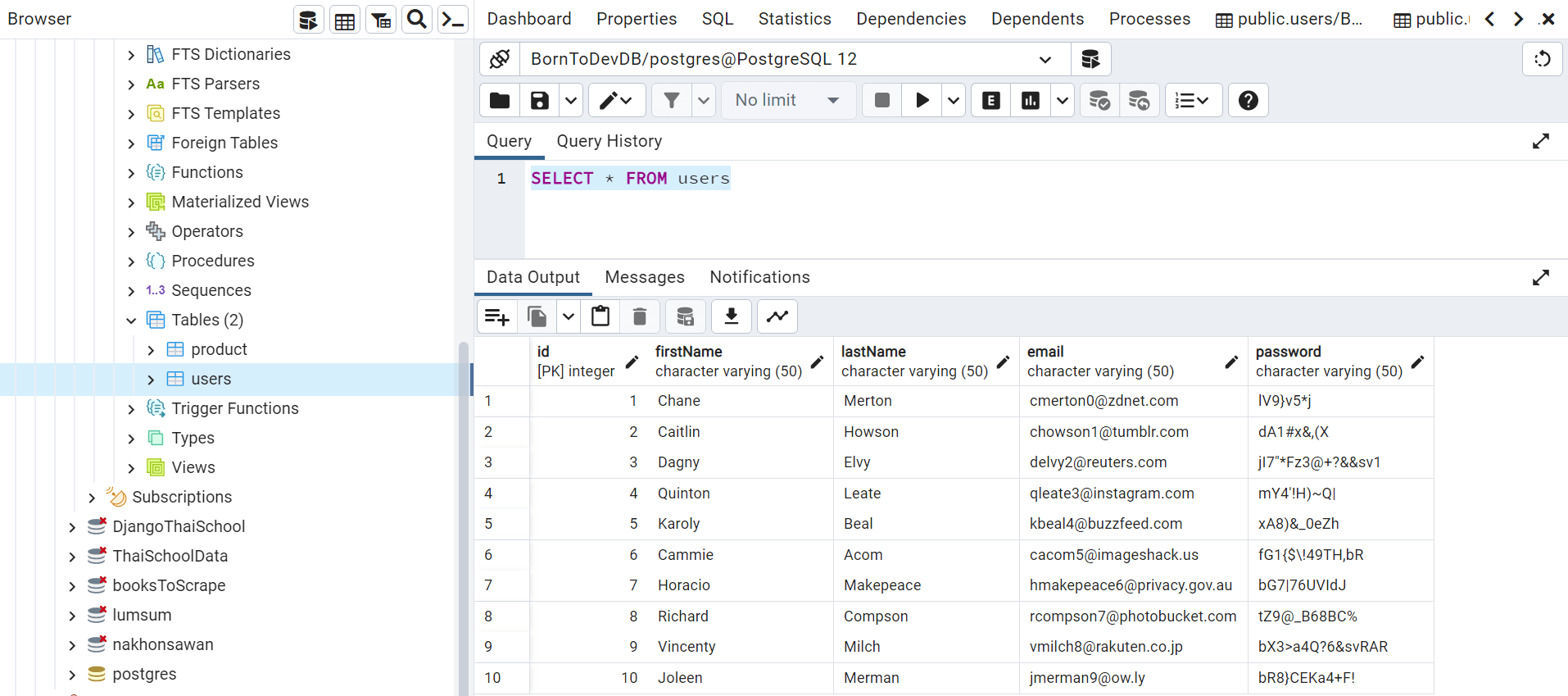 การใช้ GraphQL ร่วมกับ PostgreSQL – BorntoDev เริ่มต้นเรียน เขียนโปรแกรม ขั้นเทพ