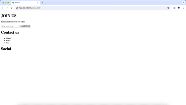 การสร้าง Footer สำหรับเว็บไซต์ – BorntoDev เริ่มต้นเรียน เขียนโปรแกรม ขั้นเทพ