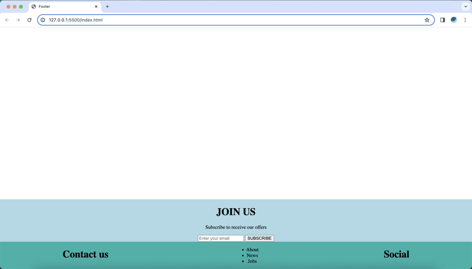 การสร้าง Footer สำหรับเว็บไซต์ – BorntoDev เริ่มต้นเรียน เขียนโปรแกรม ขั้นเทพ