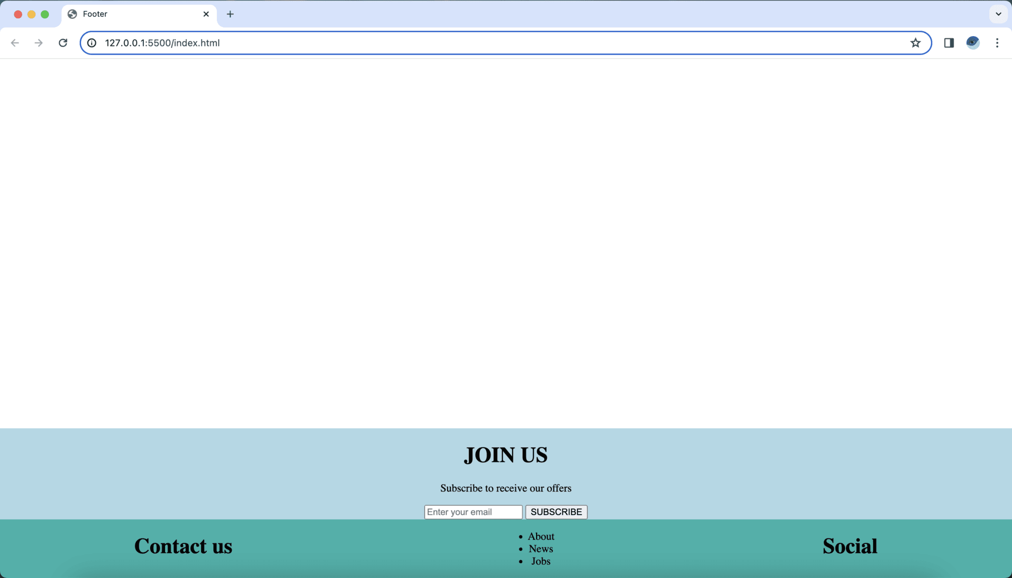 การสร้าง Footer สำหรับเว็บไซต์ – BorntoDev เริ่มต้นเรียน เขียนโปรแกรม ขั้นเทพ