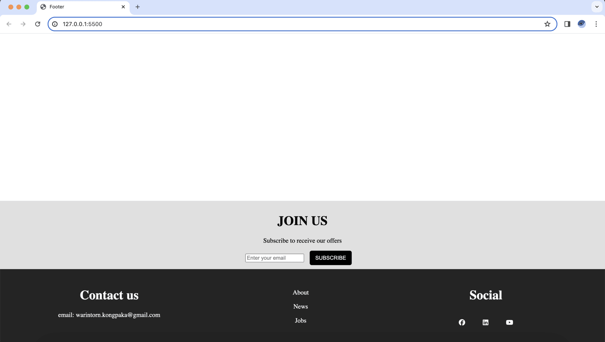 การสร้าง Footer สำหรับเว็บไซต์ – BorntoDev เริ่มต้นเรียน เขียนโปรแกรม ขั้นเทพ