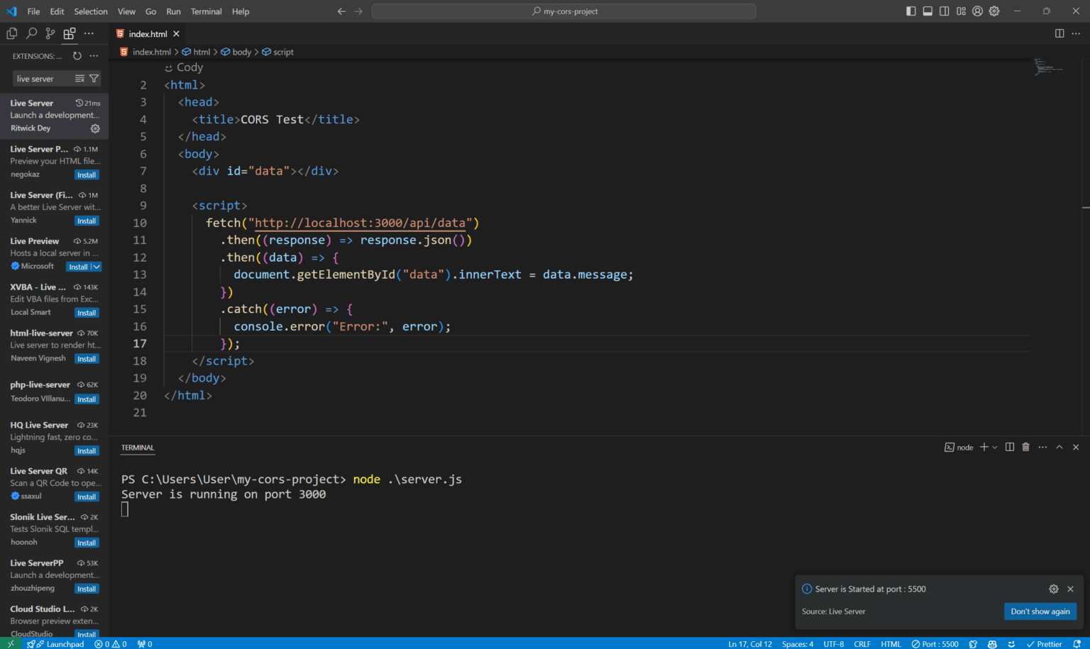 CORS ใน Node.js – BorntoDev เริ่มต้นเรียน เขียนโปรแกรม ขั้นเทพ