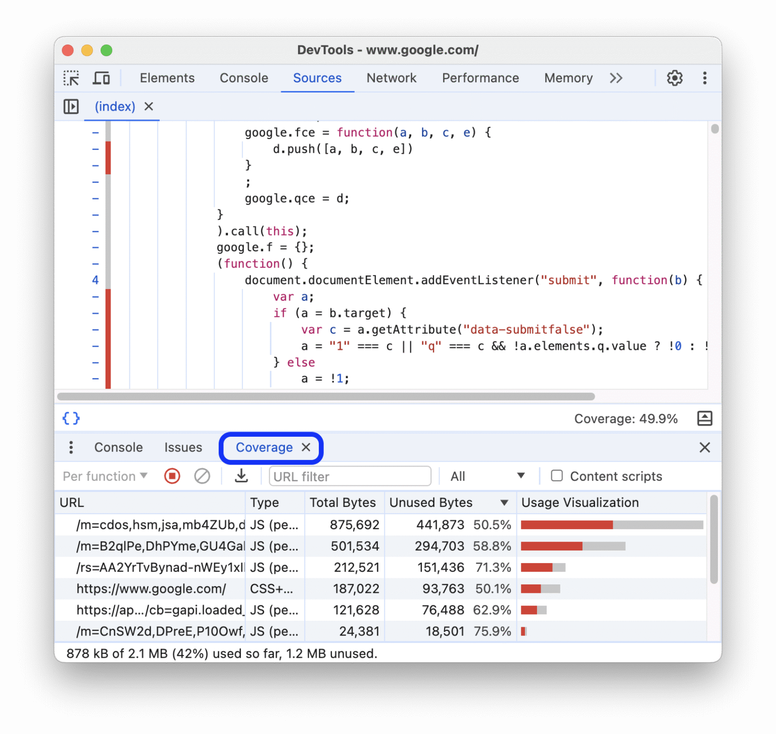 การใช้ Coverage Tab ใน DevTools – BorntoDev เริ่มต้นเรียน เขียนโปรแกรม ขั้นเทพ