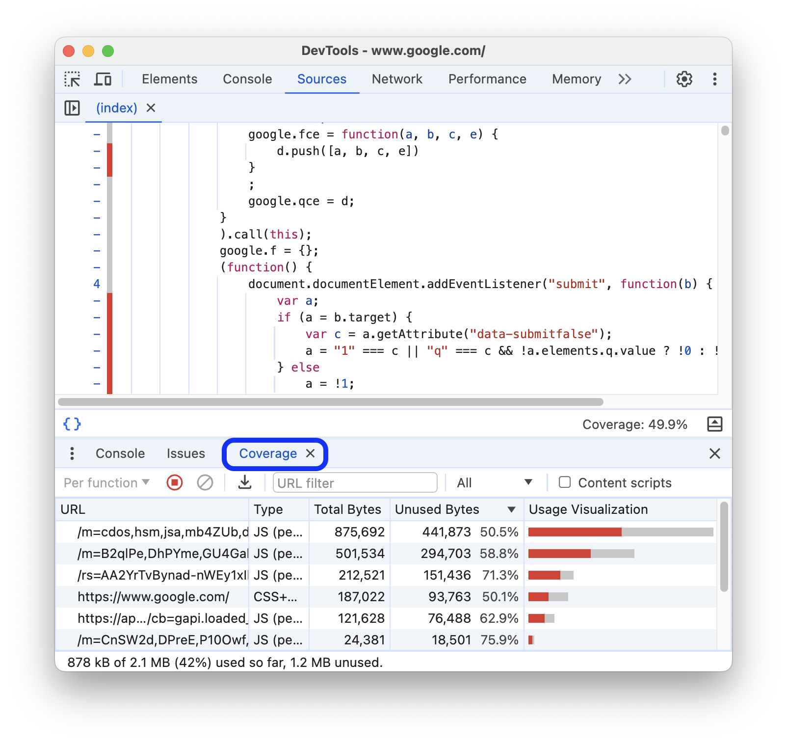 การใช้ Coverage Tab ใน DevTools – BorntoDev เริ่มต้นเรียน เขียนโปรแกรม ขั้นเทพ