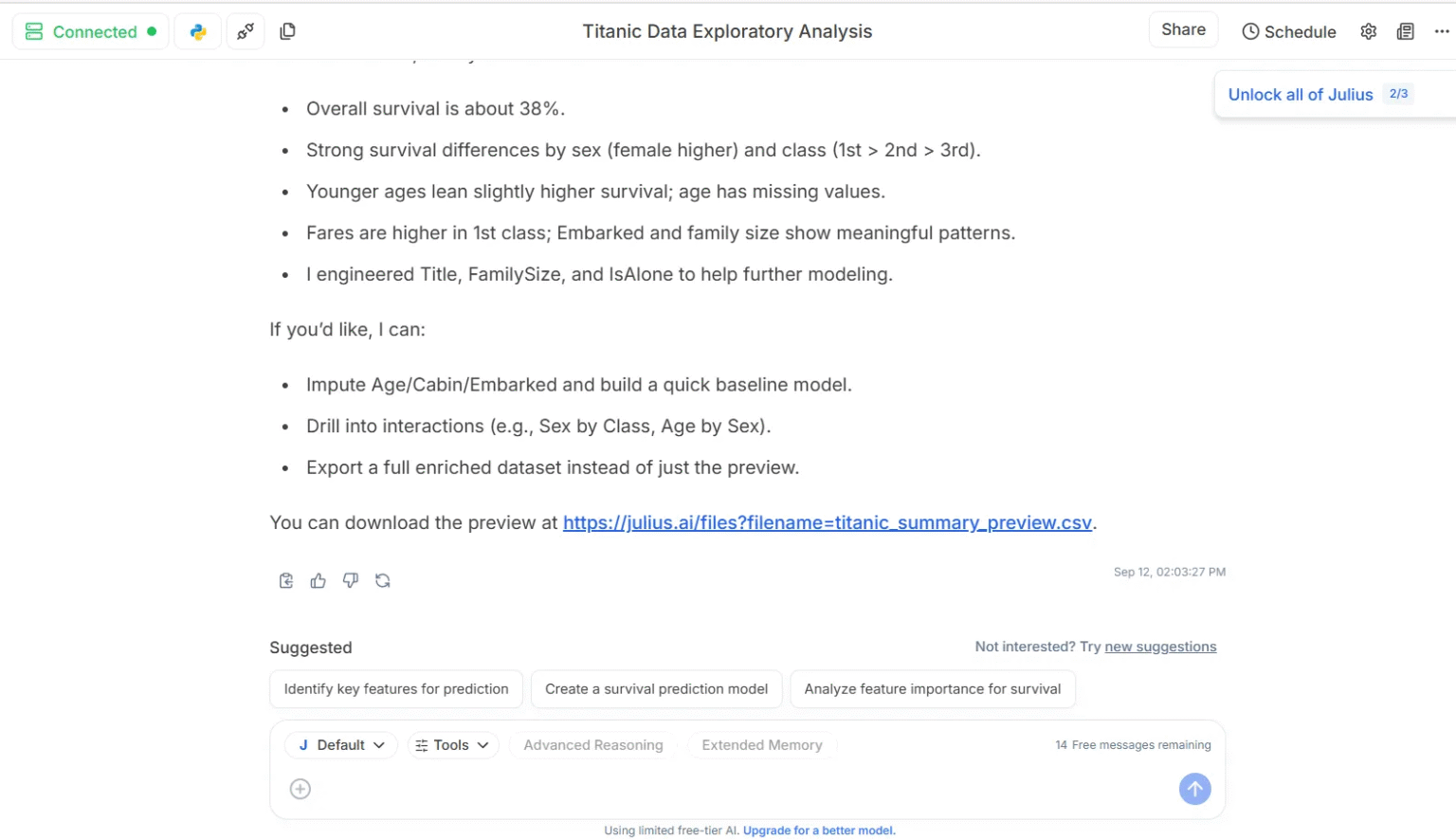 Julius AI คืออะไร? ผู้ช่วยสำหรับ Data Analytics – BorntoDev เริ่มต้นเรียน เขียนโปรแกรม ขั้นเทพ